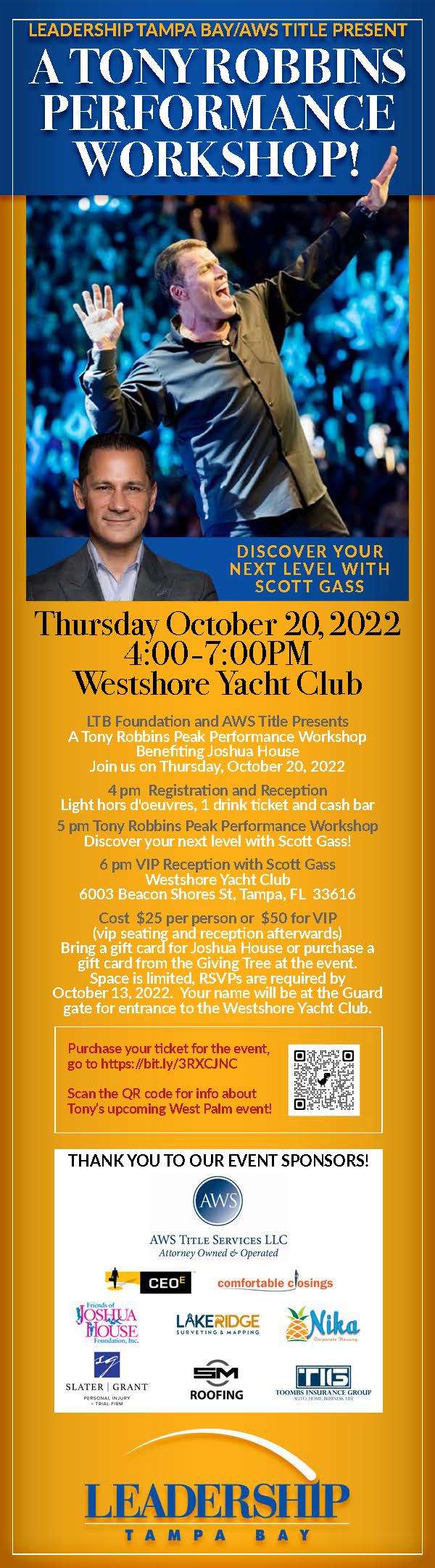 LTB Foundation – AWS Title Presents “A Tony Robbins Peak Performance ...